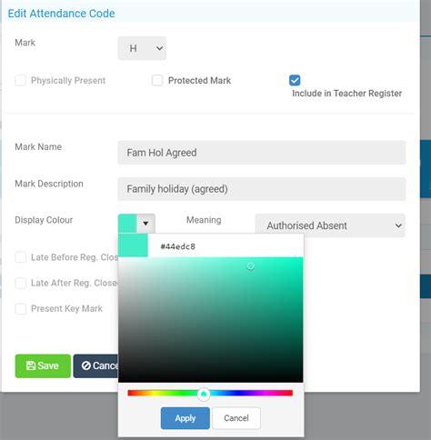 How To Create And Manage Attendance Codes Marks Bromcom Documentation Centre