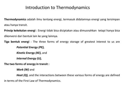 Ppt Introduction To Thermodynamics Powerpoint Presentation Free