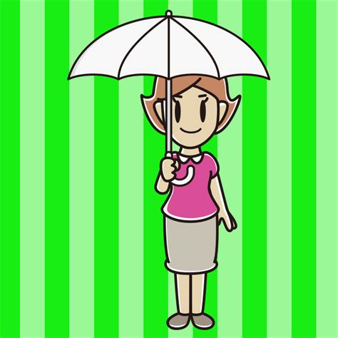 【フリー素材】傘をさしている女性のイラスト｜【free Illustrations】かわいい無料イラスト素材なら「ポンコツイラストクラブ」