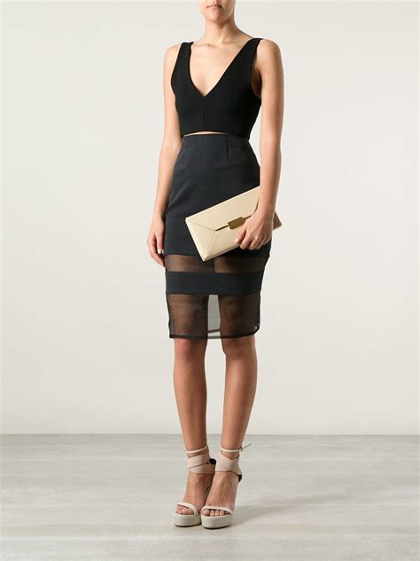 Lyst Stella Mccartney Envelope Clutch In Natural