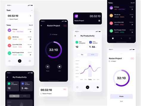 TimePad Time Tracker Free UI Kit Theme UI