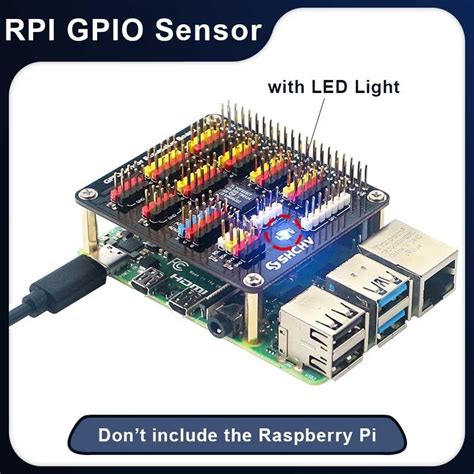 raspberry pi 4 gpio sensor expansion board with led ad da digital to