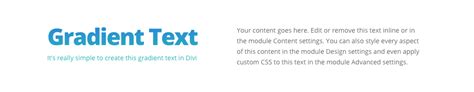 Gradient Text Color In Divi Divimode