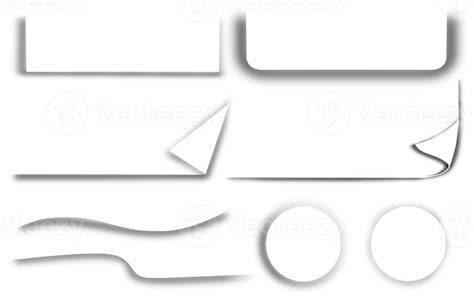 Paper Shadow Effect Set Of Page Divider 17220178 Png
