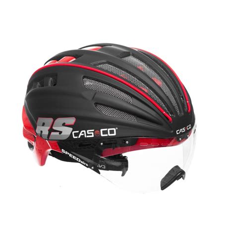 Casco SPEEDAIRO RS Negro Mat Rojo Con Visera Vautron Labo Velo Es
