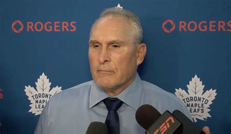 Craig Berube After The Leafs First Win Of The Season In New Jersey [line 4] Got Rewarded With