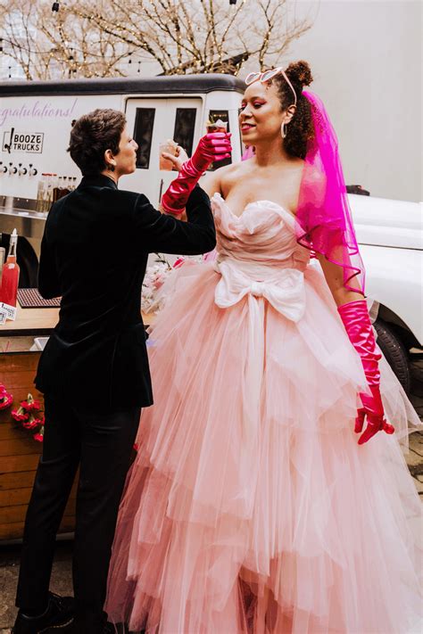This Non Binary Barbiecore Wedding Inspiration Is Everything Offbeat