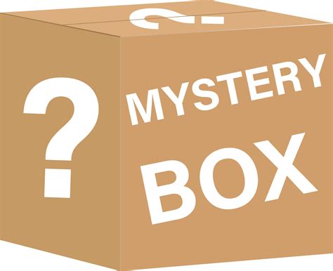 Mystery Box On White Background Mystery Contest Box Sign Lucky Prize