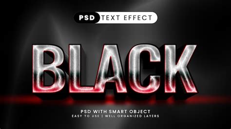 Premium Psd Black Scary Brave 3d Editable Text Effect Style Template