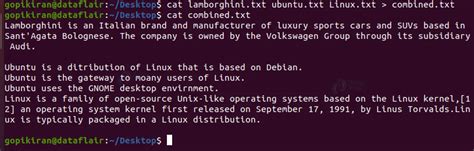 Cat Command In Linux With Examples Dataflair