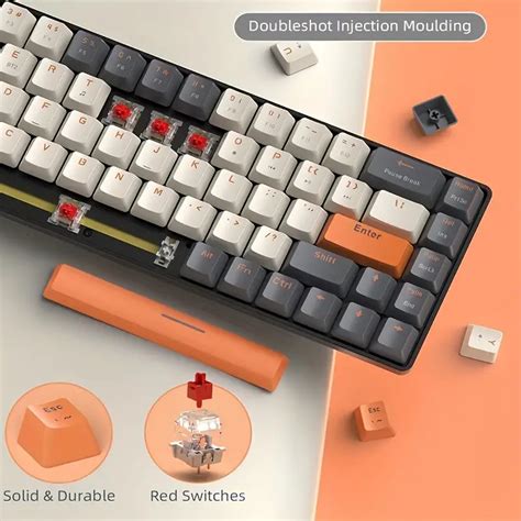 68 키 핫 스왑 가능 무선 기계식 키보드 Mini 24ghz Pc 무선 게임용 마 Temu Republic Of Korea