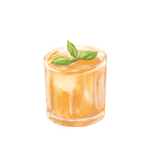 Orange Mocktail Bar Cafe Menu Illustration 47073893 Png