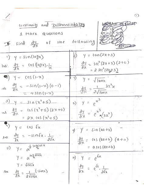 Continuity And Differentiability Pdf