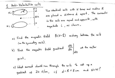 Solved Two Identical Coils With N Turns And Radius R Are
