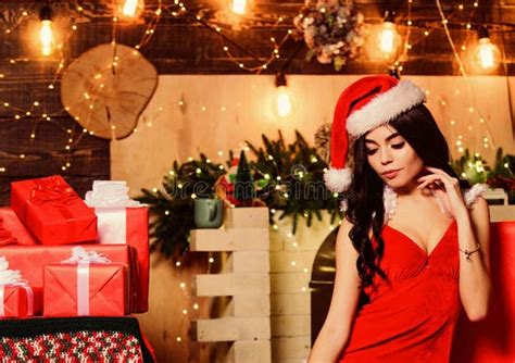 Erotic Surprise Sexual Holidays T Sex Shop Attractive Girl In Erotic Lingerie Hold T