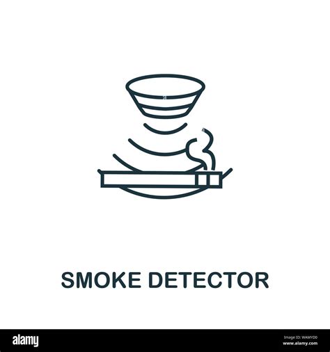 Smoke Detector Outline Icon Thin Line Style From Sensors Icons