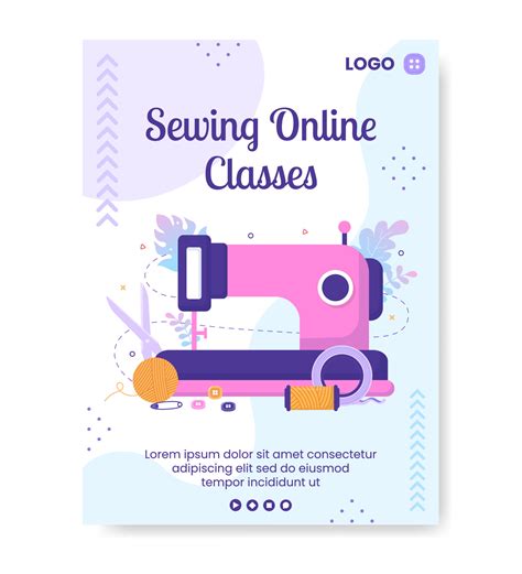 Sewing Or Tailor Classes Poster Template Flat Illustration Editable Of Square Background Sewing Or Tailor Classes Poster Template Flat Illustration Editable Of Square Background
