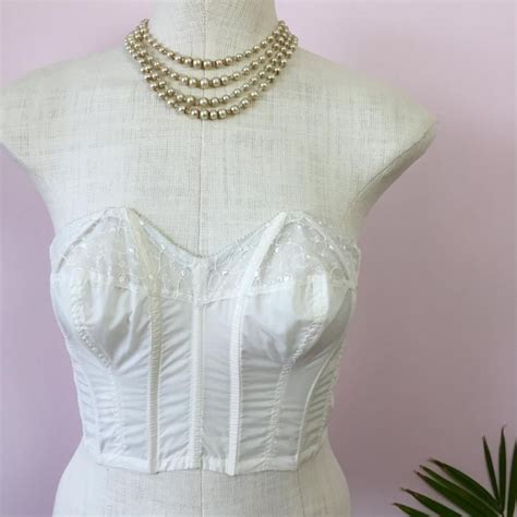 Ellen Vintage Cathedral Bustier Strapless Overwire Longline Bra