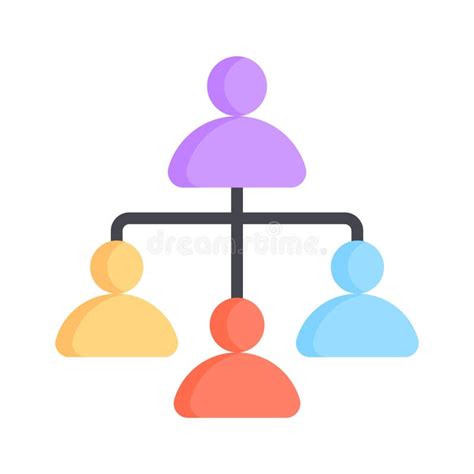 A Group Of People Representing Organizational Hierarchy Stock Vector Illustration Of Team