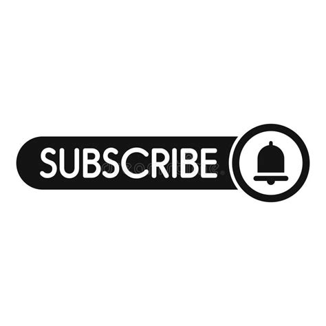 subscribe icon simple vector sound interface stock illustration