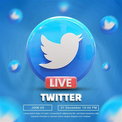 Premium Psd Twitter Live Social Media Promotional Post Template Or