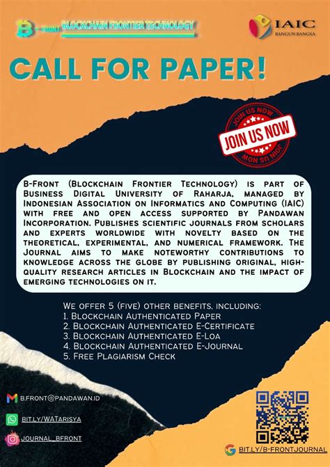 Jurnal Teknologi Blockchain New Experience For Publisher Journal