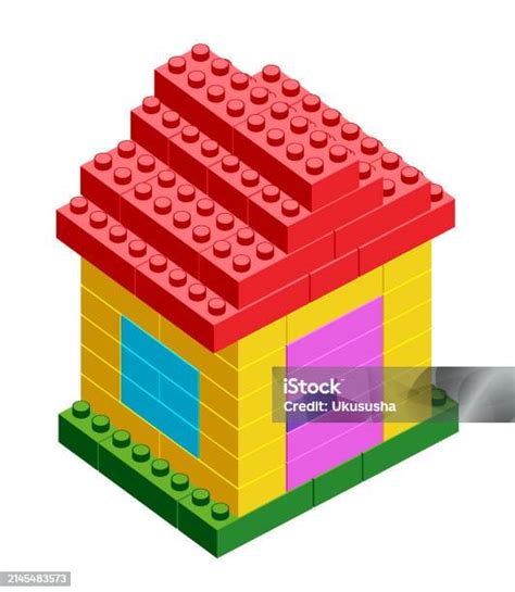 Rumah Terbuat Dari Blok Konstruksi Ilustrasi Stok Unduh Gambar