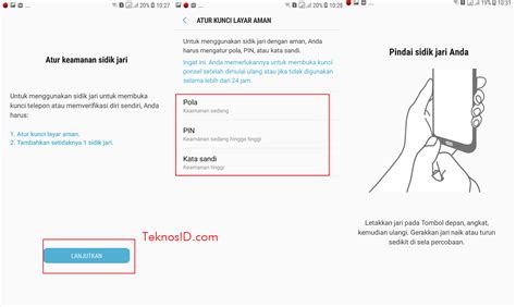 Cara Mengaktifkan Sidik Jari Pada HP Samsung TeknosID