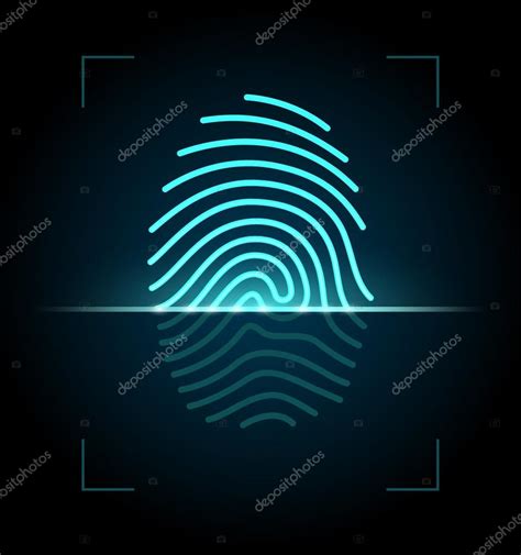 Fingerprint Scanner Illustration — Stock Vector © Davooda 35622191