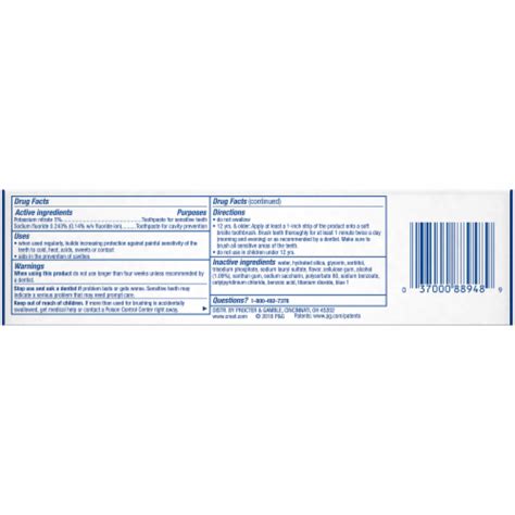 Crest Sensitivity Relief Maximum Strength Whitening Plus Scope