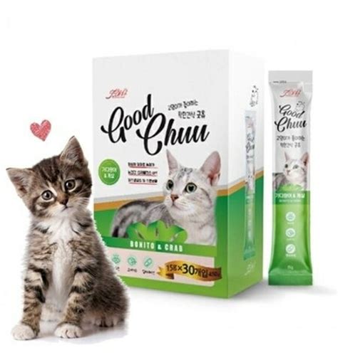 파라솔 고양이간식 대용량 츄르 휴대용스틱 츄르간식 가다랑어게살맛15g 1box30개입 티몬