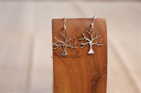 Pure Silver Dangler Tree Of Life Earrings Ss 1263 Nnazaquat
