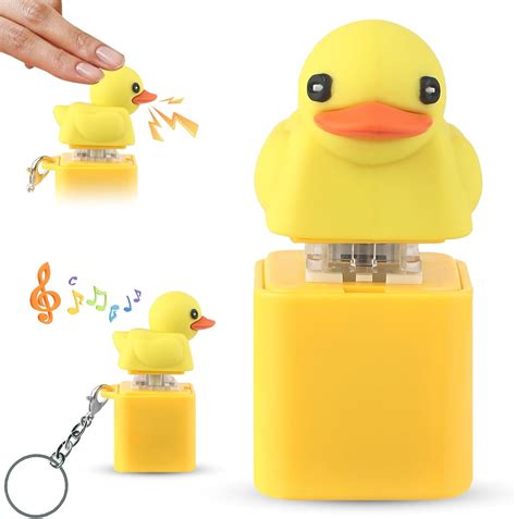 Quacking Duck Keychain Duck Quacking Fidget Toy Duck Keyboard Keycaps That Quack Stress