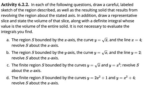 Solved Activity 6 2 2 In Each Of The Following Questions Chegg