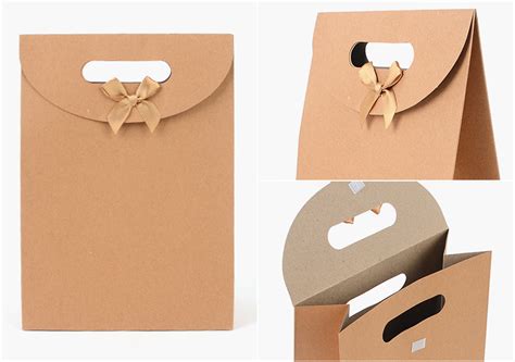 손잡이 크라프트 선물가방 리본 답례품 기념품 종이가방