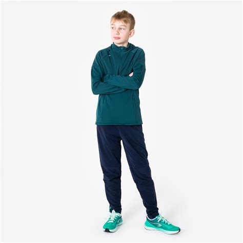 Kiprun Pants Warm 900 Zipped Running Bottoms Bluegreen Decathlon