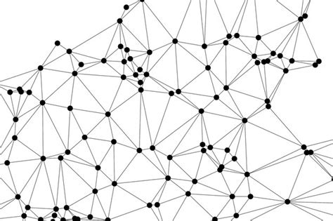 Premium Vector Abstract Polygonal Mesh With Black Nodes And Thin Lines Creating A Minimalist