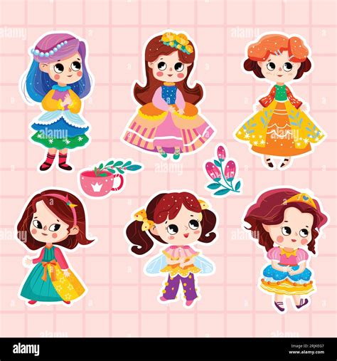 Cute Girl Cartoon Illustration Stock Vector Image And Art Alamy