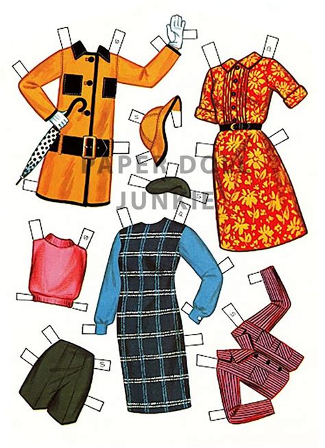 1966 Vintage Paper Doll Printable Doll House Dollies Sisters Paper