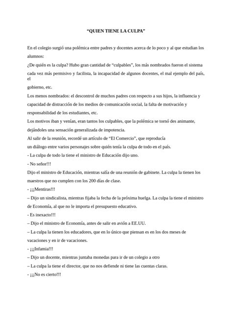 Quien Tiene La Culpa Pdf