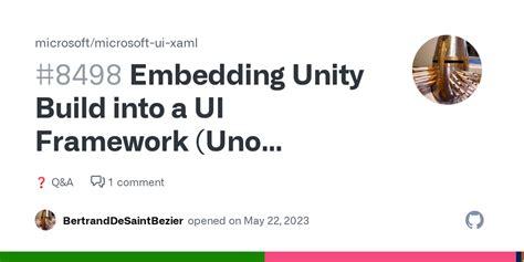 Embedding Unity Build Into A Ui Framework Uno Platform · Microsoft Microsoft Ui Xaml