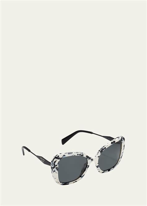 Prada Marble Acetate Cat Eye Sunglasses Bergdorf Goodman