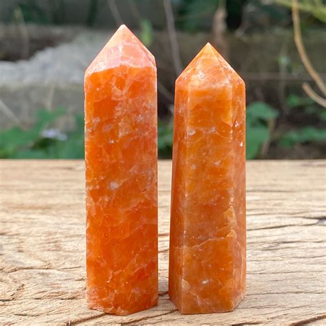 Sunstone Point Natural Sunstone Tower Sunstone Obelisk Etsy