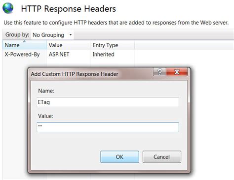 Configure Entity Tags Etags On Iis7