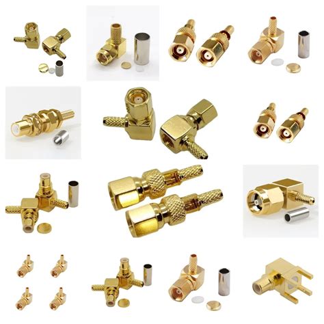 Rf Coaxial Connector Smc Ssmc Plug Right Angle Connector Crimp Ror
