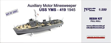1 350 Niko Yms Auxiliary Motor Minesweeper 1945 Full Hull