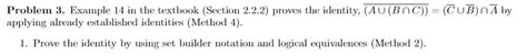 Solved Different Methods To Prove Set Identities 1 Prove
