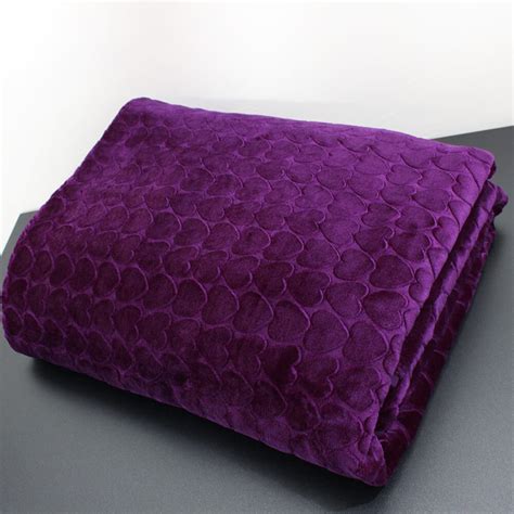 پتو فوق ضخیم دورو شاران هوم دو نفره مدل کلودی بادمجانی