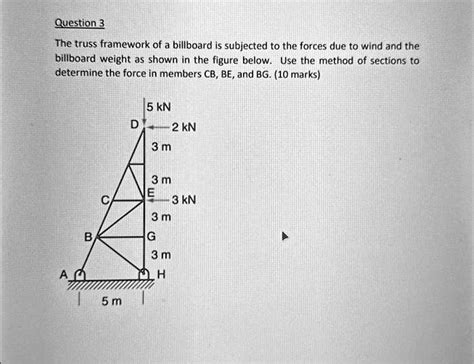 Solved Use Method Of Section To Determine The Force In Section Cb Be