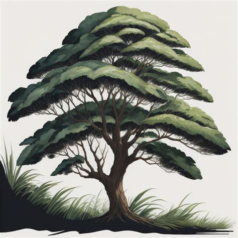 Premium Photo A Drawing Of A Tree With The Word The Word On It